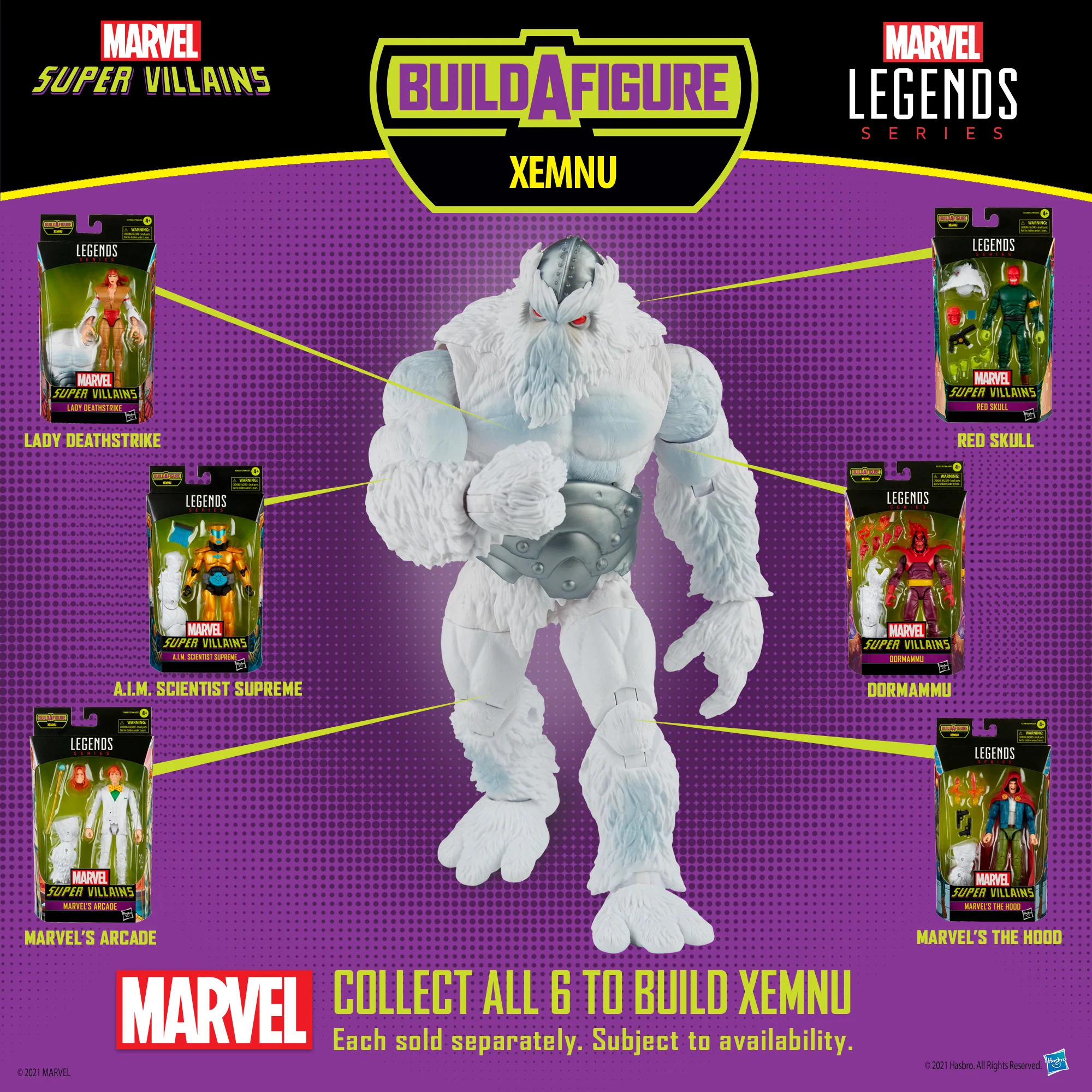 Marvel Legends Super Villains Wave 1 Set of 7 with Xemnu BAF – Kapow Toys